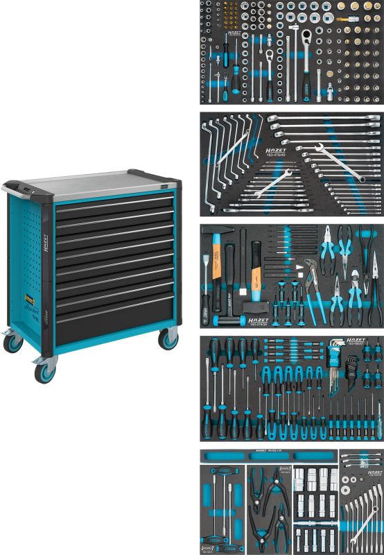 HAZET Werkstattwagen Assistent 179NXL mit Werkzeugsortiment | 265 | 179NXL-7/265HZ